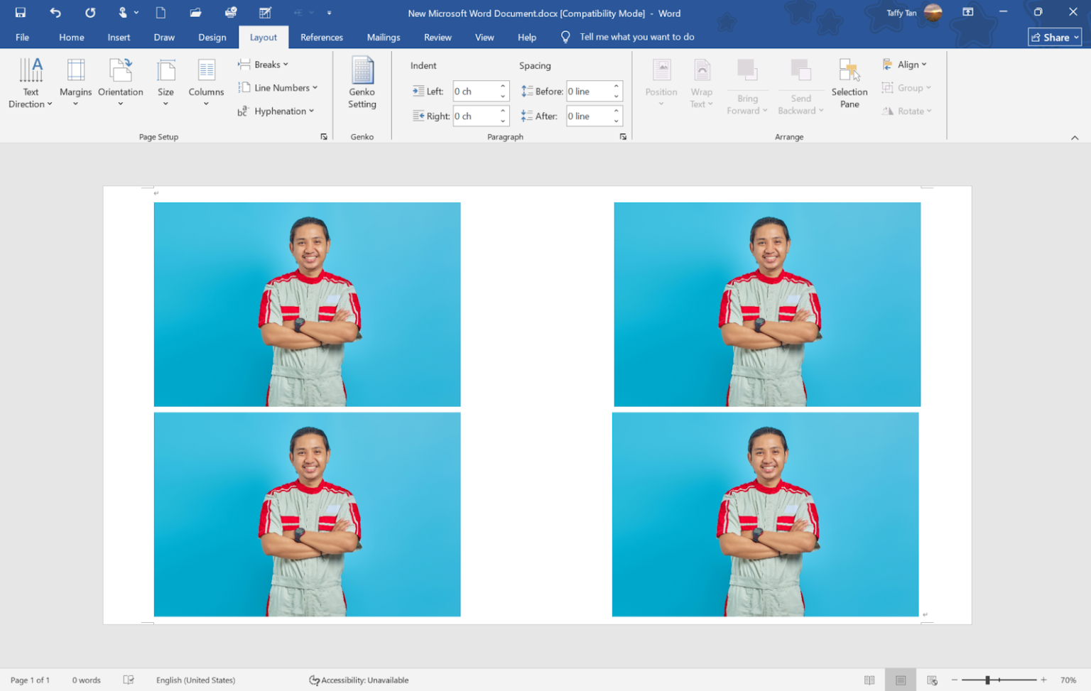 Cara Edit Foto Ukuran 2x3, 3x4 dan 4x6 di Microsoft Word