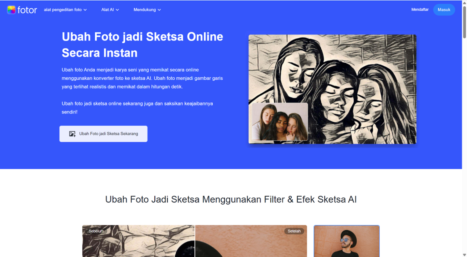 Cara ubah foto jadi sketsa [online & aplikasi]