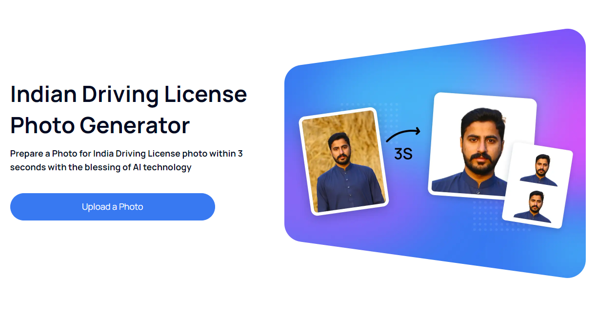 India Driving License Photo Creator - Compliance-Assured & Quick ...