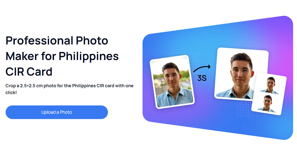 Philippines CIR card Photo Generator - Smart Cropping & Instant ...