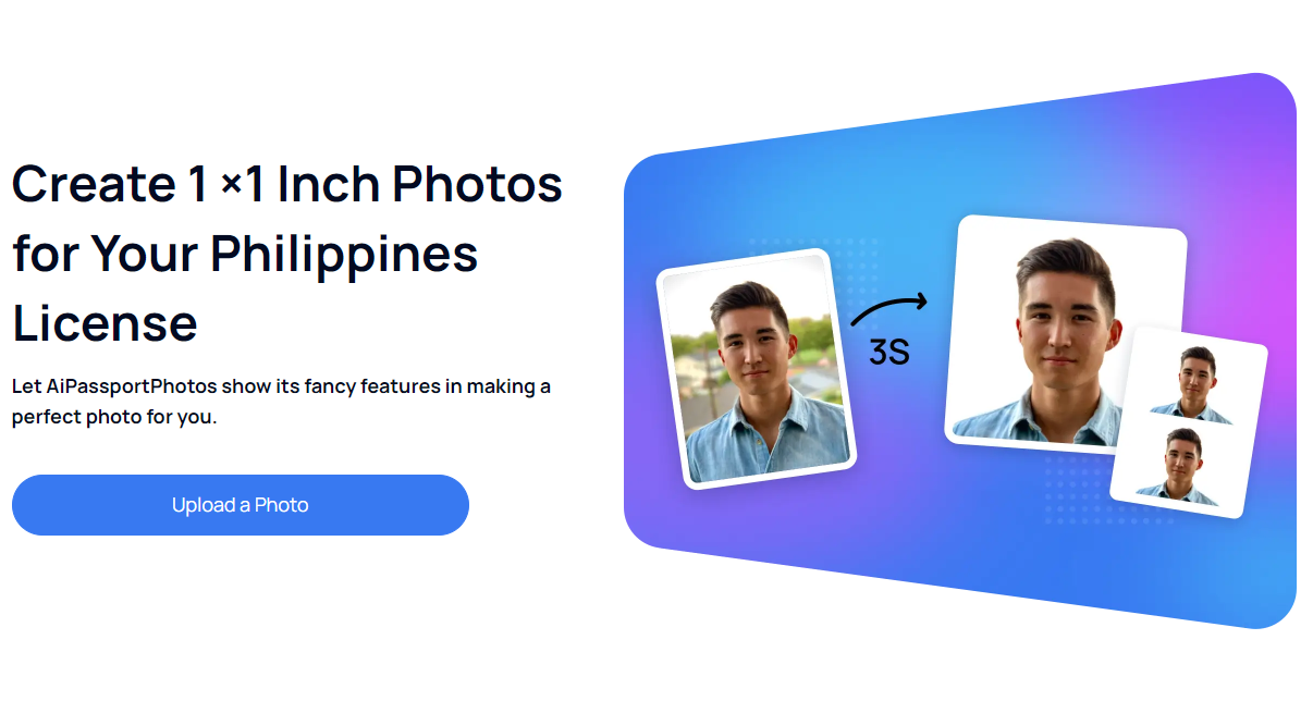 Get Philippines Driving License Photo 1×1 Inch Instantly