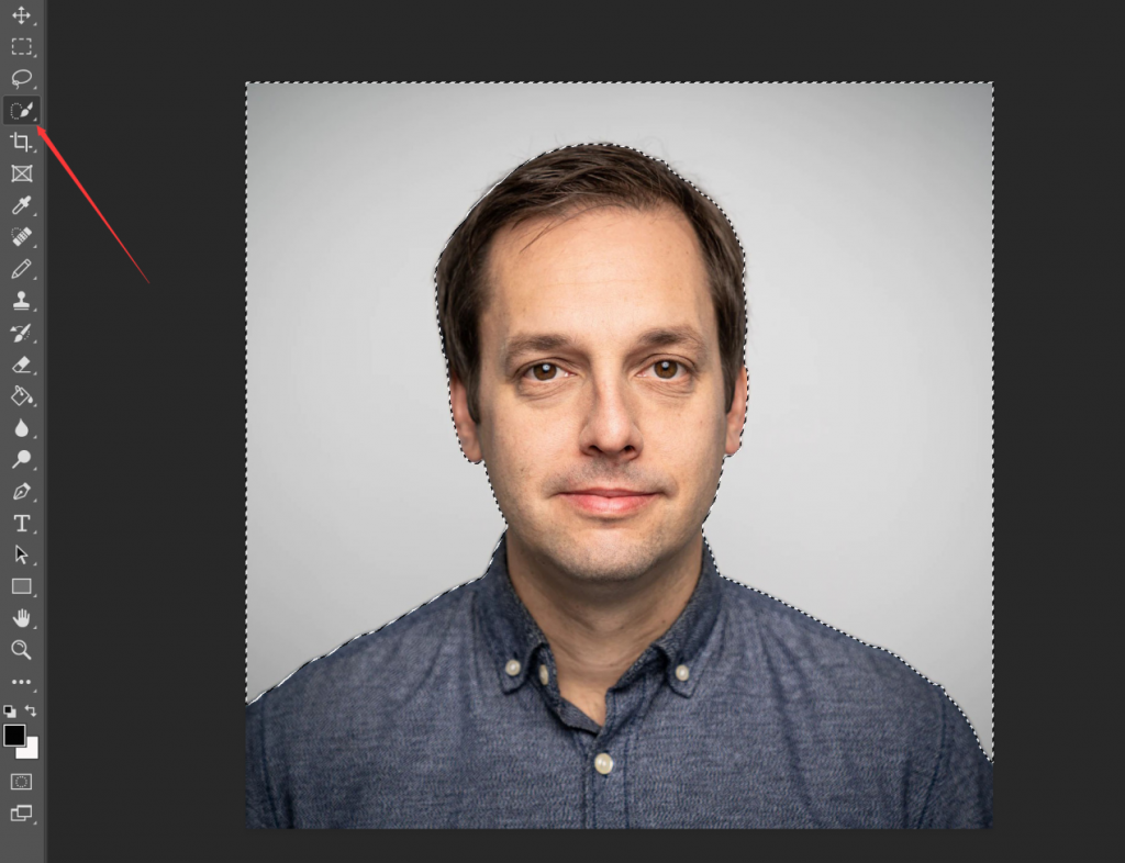 Passport Photos with Blue Background