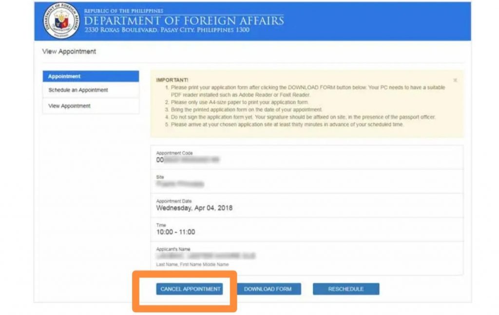 How To Cancel Or Reschedule Philippine Passport Appointment how-to-cancel-or-reschedule-philippine-passport-appointment