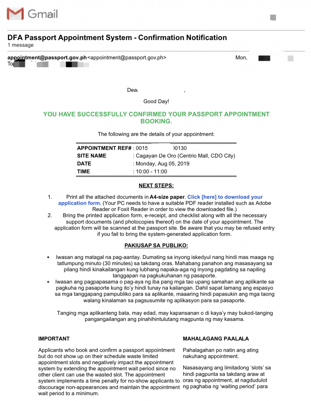 How to Cancel or Reschedule Philippine Passport Appointment