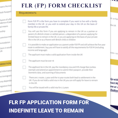 FLR FP Application Form for Further Leave to Remain