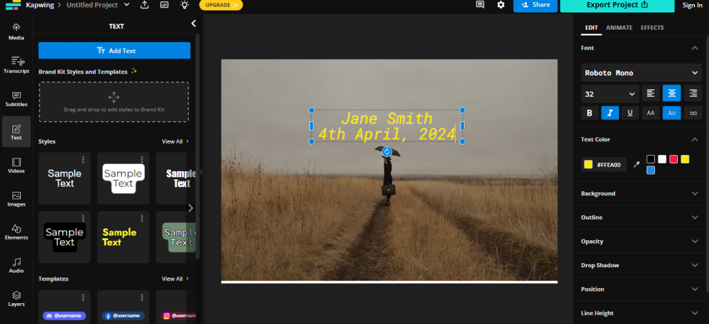 How to Add Name and Date in Photo Online