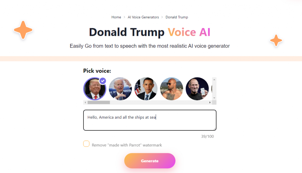 How to Use AI Celebrity Voice Generator Online