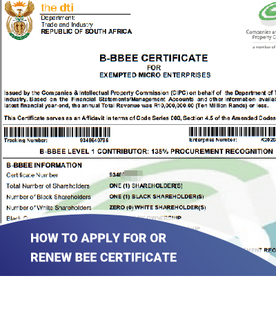 How to Apply for or Renew BEE Certificate
