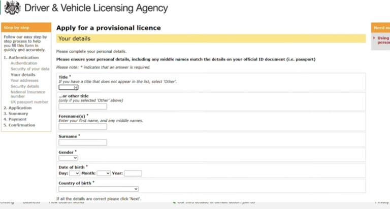 How to Apply for Provisional Driving Licence without Passport