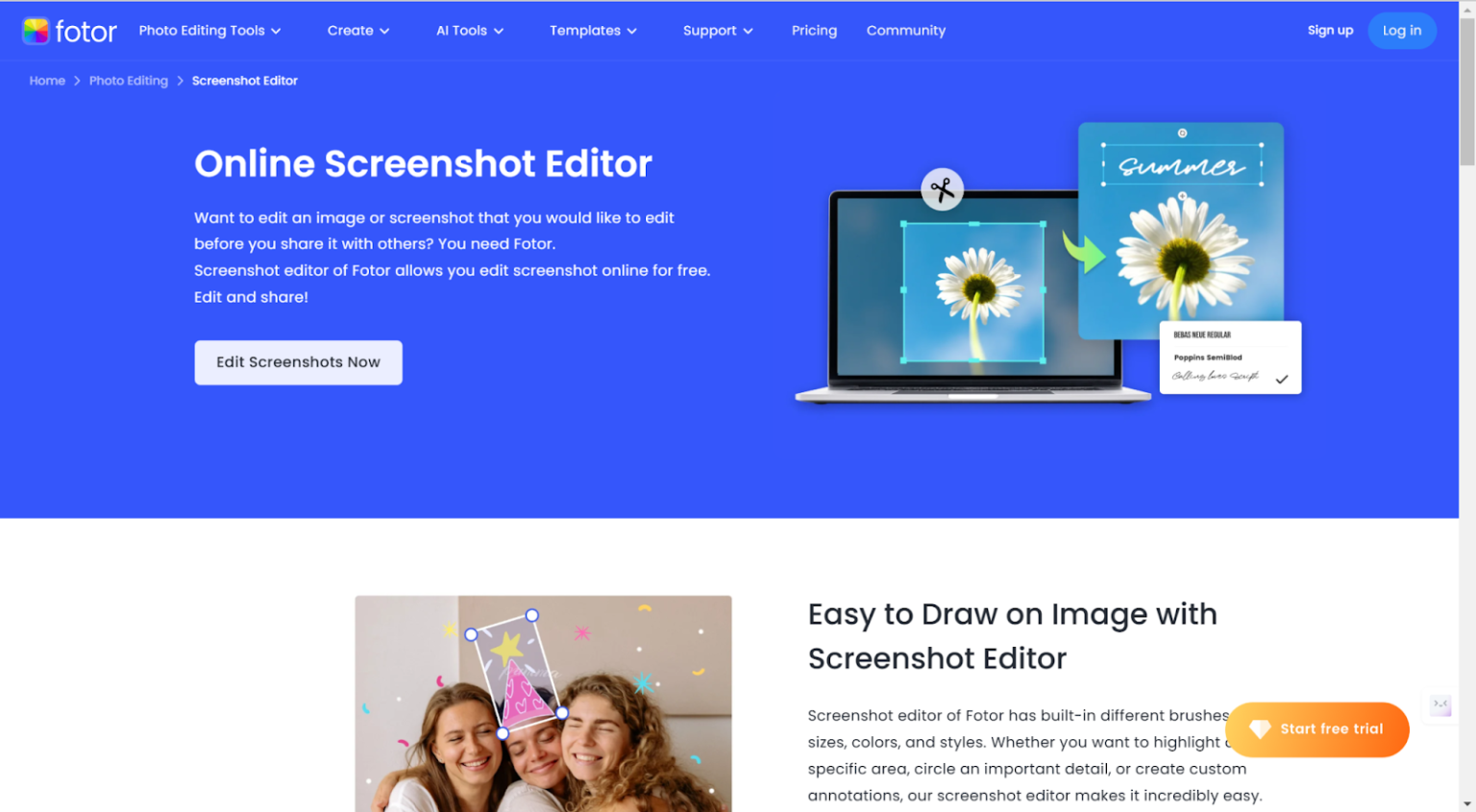 How to Edit a Screenshot Online Free With AI