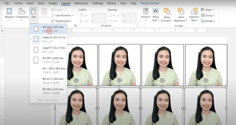 How to Fit Passport Photos on A4 for Printout