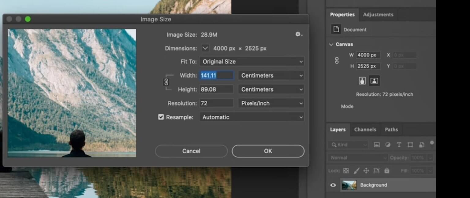 How to Resize photo to 4x5 cm