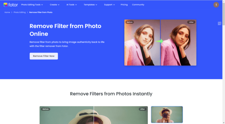 How to Remove Filters From Photos Online