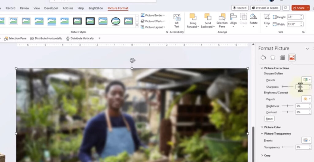 How to Blur Images in Powerpoint