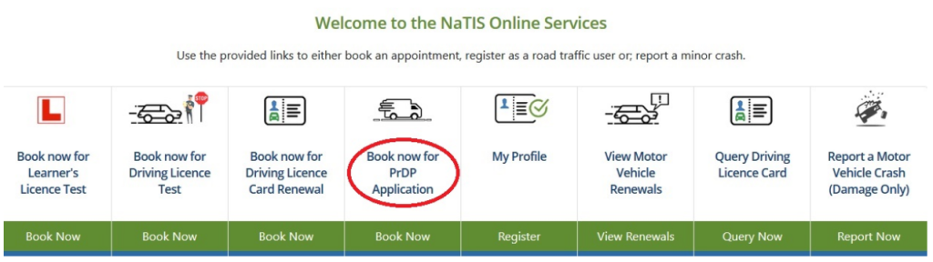 South African PDP Renewal Online Booking