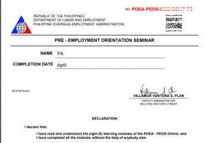 How to Get a PEOS Certificate in 2024