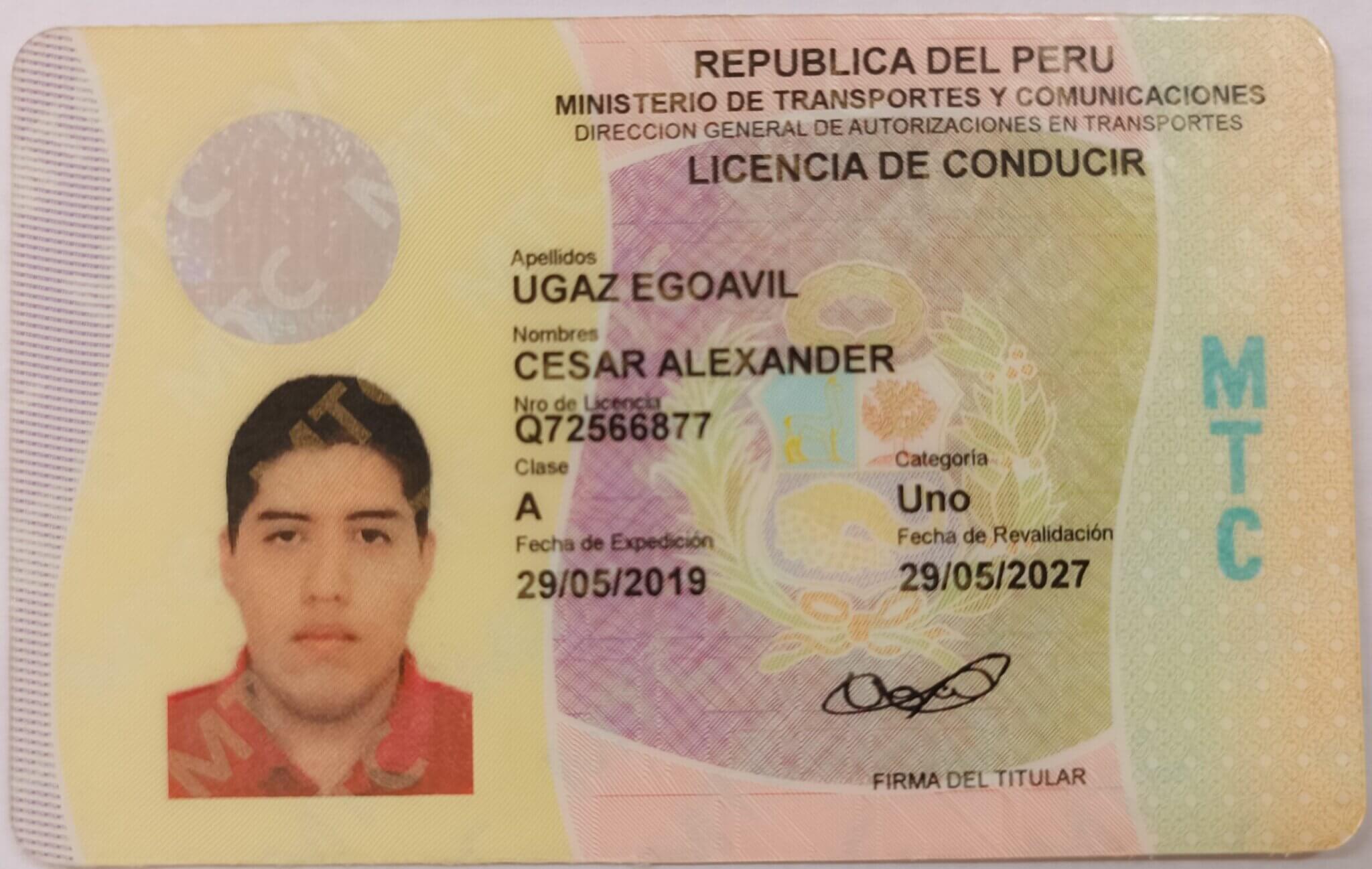 How to Get a Duplicate Driver's License in Peru 2024