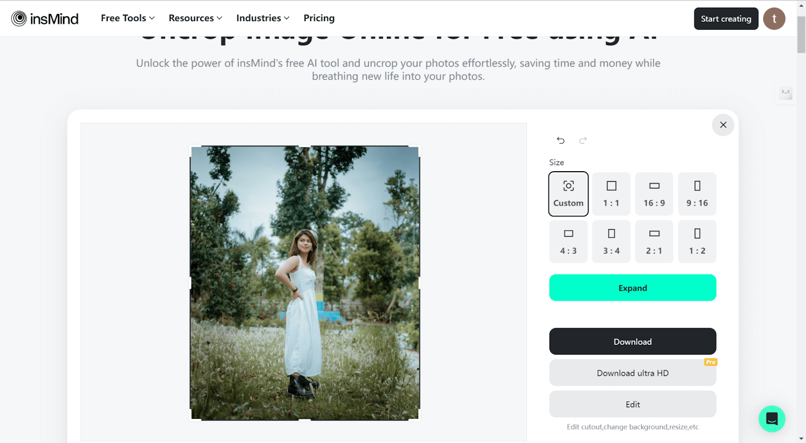 How to Uncrop Image Online Free 2024